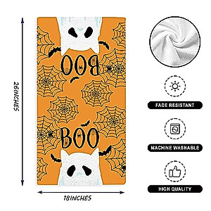 Halloween Kitchen Towels Funny Ghost Cat Halloween Dish Towels Set of 4, Hand Towel 18x26 Inch Drying Cloth Towel for Kitchen Home Decoration
