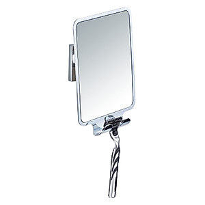 WENKO 22693100 Vacuum-Loc® Cosmetic Mirror Quadro, Acrylonitrile-Butadiene-Styrene (ABS), 14 x 19.5 x 8 cm, Shiny