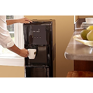Primo Bottom-Loading Water Dispenser - 2 Temp (Hot-Cold) Water Cooler Water Dispenser for 5 Gallon Bottle w/Child-Resistant Safety Feature, Black