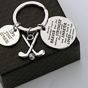 BNQL Golf Keychain Golfer Gifts for Golf Lover Golfing Gifts for Golf Player Golf Team Club Gifts