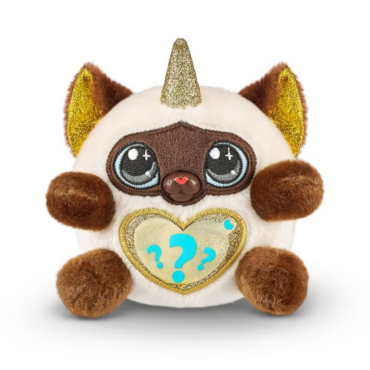 Rainbocorns Kittycorn Surprise Series 1 (Siamese Cat) by ZURU, Collectible Plush Stuffed Animal, Surprise Egg, Sticker Pack, Jelly Slime Poop, Ages 3+ for Girls, Children