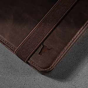 TORRO Case Compatible with iPad Mini 7/6 – Genuine Leather iPad Mini 7th / 6th Generation (2024/2021) Cover with Stand Function, Apple Pencil Connectivity and Wake Sleep Function (Dark Brown)