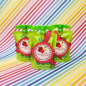 Main Squeeze Apple-Themed Valentine Party Favor Sticker Labels, 40 2" Party Circle Stickers by AmandaCreation, Great for Classroom Valentines, Envelope Seals, Gifts & Treats