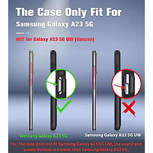 FNTCASE for Samsung Galaxy A23 5G Case: (Samsung Galaxy A23 4G LTE) Dual Layer Protective Heavy Duty Cell Phone Cover Shockproof Rugged with Non Slip Textured Back - Bumper - 6.6inch Dark Green