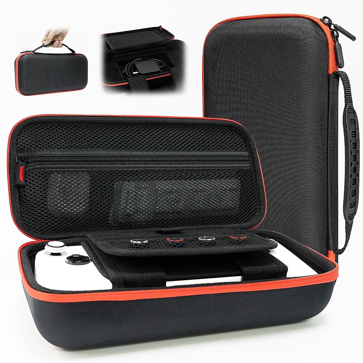 Lersyco Carrying Case for Rog Ally, Rog Ally handheld Case with Hard Shell, Black Rog Ally Carry Bag for Buttons/Joysticks Protection, Protective Travel Case