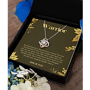 Meaningful Necklaces for Women, Inspirational Gifts for Women, Encouragement Gifts for Women, Cheer Up Gifts for Women, Strong Woman Gifts for Women, Gold Plated, Cubic Zirconia