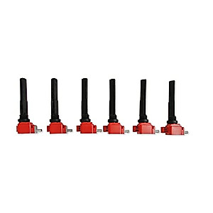 82706 MSD Ignition Coil - Ford EcoBoost - 3.5L V6 - Red - 6-Pack
