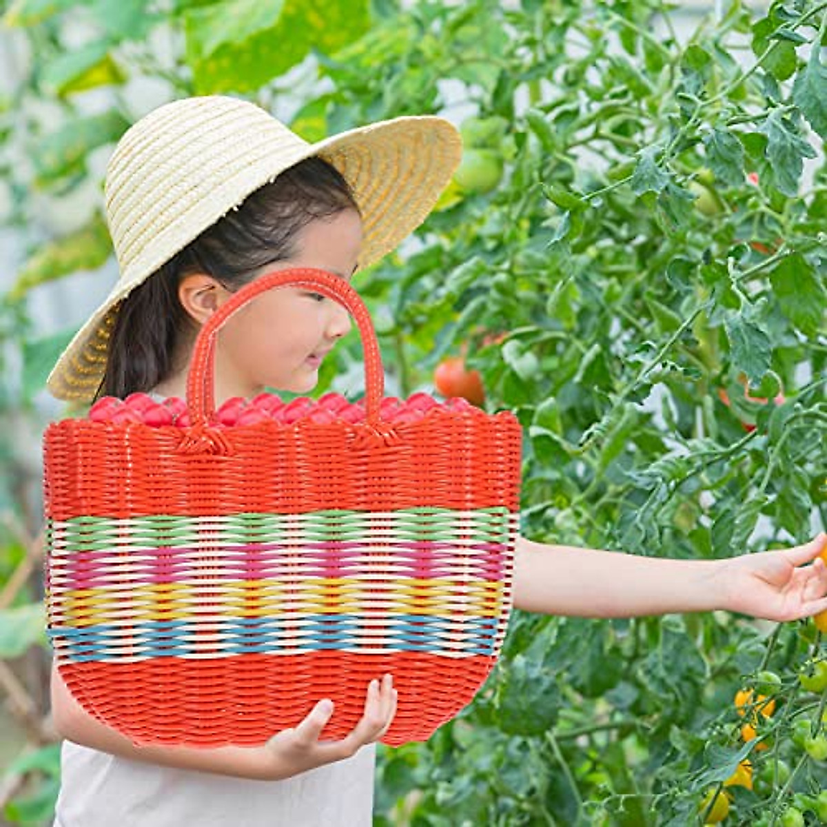 Cabilock Woven Market Basket woven shopping basket african market basket woven straw basket African Shopping Basket