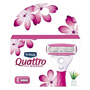 Schick Quattro Ultra Smooth Razor Blade Refills for Women Value Pack, 6 Count
