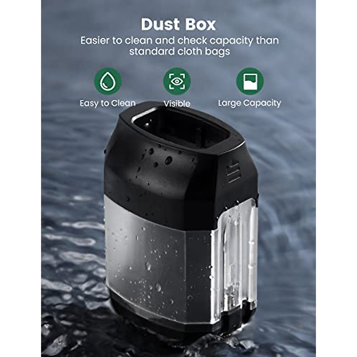 Orbital Sander, Ginour 300W Powerful Random Orbital Sanders, 6 Variable Speed 6000-13000RPM Electric Palm Sander with Transparent Dust Box, 15PCS Sandpaper, Sponge, Wool Disc, Sanders for Woodworking