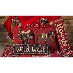 Chandler 4 Corners Artist-Designed Howdy Hand-Hooked Wool Decorative Throw Pillow (8” x 24”) Cowboy-Themed Pillow for Couches & Beds - Easy Care, Low Maintenance - Country Western Decor for Homes