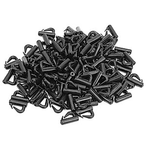 life 120Pcs Plastic Clevis Rotates Snaps in Black, Fast Change Snaps Hose Fittings Fishing Tackle