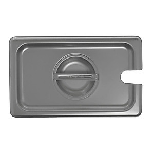 HUBERT 1/4 Size Slotted Steam Table Pan Cover 22 Gauge Stainless Steel