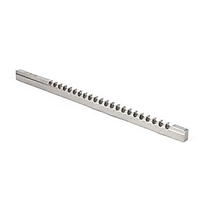 22 Pcs Keyway Broach Kit Collared Bushing Shim Sets in Fitted Box, Metric Size 4 pcs Broach & 13 Collared Bushing & 5 Gaskets, High Speed Steel Material Metalworking Industrial Tools