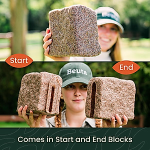Beuta Greystone Start Block – Landscape Edging for Lawn & Garden, Easy No Dig Installation and Connects to Other Beuta Blocks, Heavy Duty Composite Resin Flex Wall Stone - 1 pc.