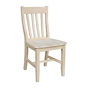 International Concepts Pair of Cafe Chairs, Unfinished