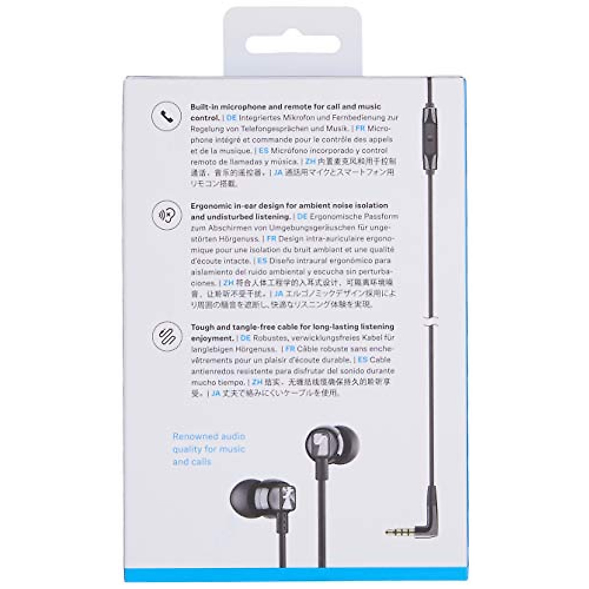 Sennheiser CX 300S In Ear Headphone with One-Button Smart Remote - Black