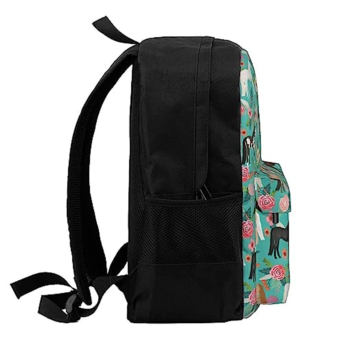 JASMODER Horse Floral Laptop Backpack Hiking Travel Daypack For Men Women And Youth