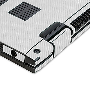 Skinomi Silver Carbon Fiber Full Body Skin Compatible with Toshiba Satellite Radius (2015, 14 inch)(Full Coverage) TechSkin with Anti-Bubble Clear Film Screen Protector