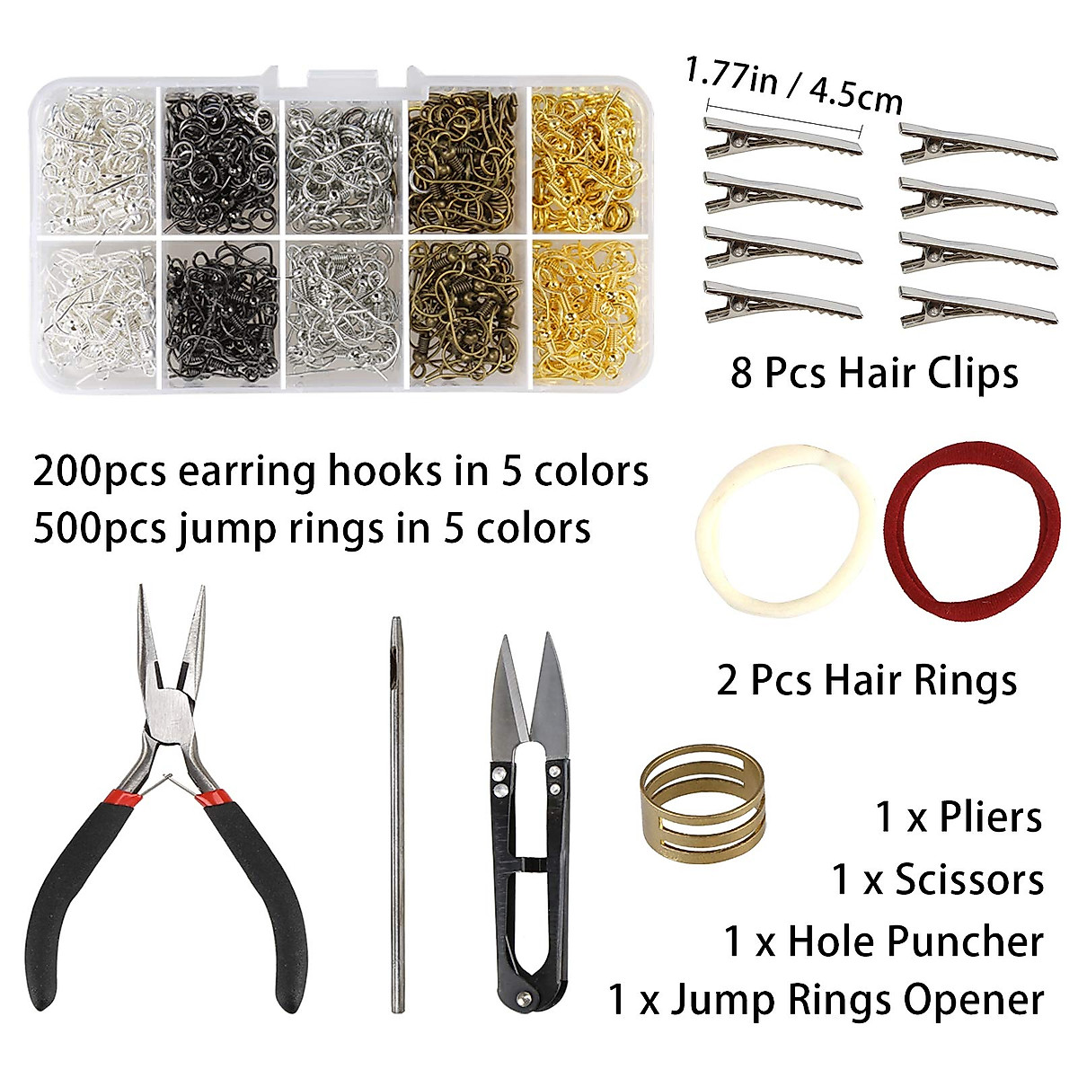 PartyFun 36pcs Leather Earring Making Kit, Including 36pcs 6 Styles of Faux A5 Leather Sheets, 2pcs Templates, Tools for Earrings Craft Making Supplies
