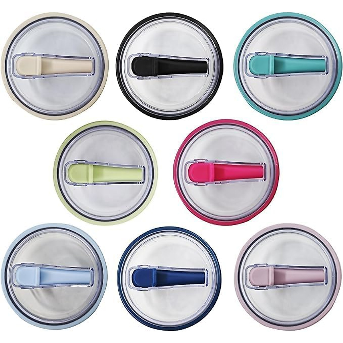 2 Pack 40 oz Tumbler Flip Straw Lid Replacement Compatible with Stanley Quencher, Replacement Lids Fit for Stanley Travel Tumbler, Spill Proof Splash Resistant Tumbler Lids for Stanley Cup Accessories