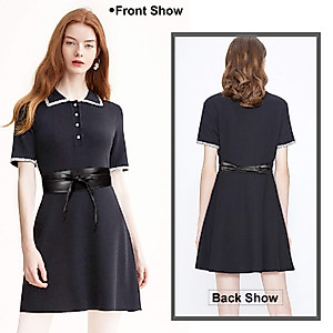 JASGOOD Women Fashion Leather Obi Belt- Plus Size Black Wide Fashion Wrap Waist Belt for Ladies,Black,Fit Waist Size 38-43 Inch