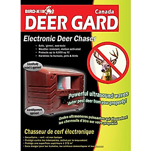 Bird-X Deer Gard Ultrasonic Motion-Activated, Covers 4,000 sq. ft.