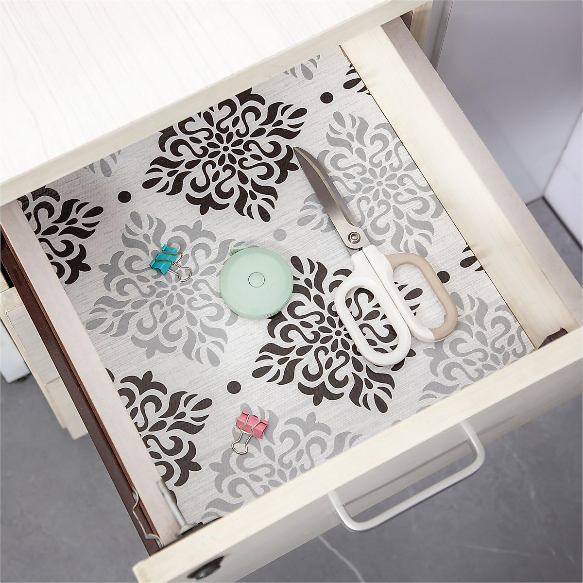 DwellAid 18inx40FT Premium Non Slip Shelf Liner, Non Adhesive Drawer Liner, Waterproof Pantry Liner, Cabinet Lining Shelf Liners for Kitchen Cabinets