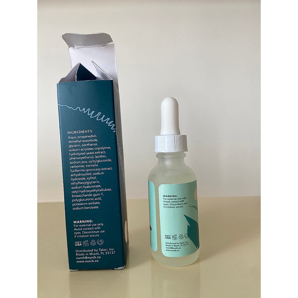 NURCH Pure Hyaluronic Acid Serum for Face + Snow Mushroom + Vitamin B5 | Natural & Lightweight | Vegan, Clean, & Fragrance Free | Moisturizer Hydrates Dry Skin & Reduces Appearance of Fine Lines, 1 Oz