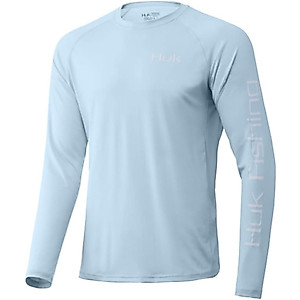 Huk Men's Americana Flag Pursuit | Long Sleeve Performance Fishing Shirt with +30 UPF Sun Protection