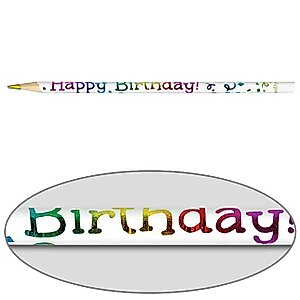 Really Good Stuff Happy Birthday Multi-Colored Pencils - 12 pencils