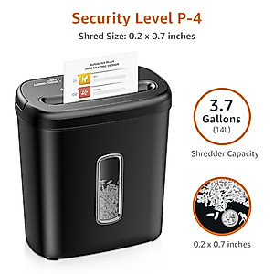 Amazon Basics 8-Sheet Cross Cut Paper Shredder and Credit Card Shredder - Black