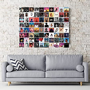 LAPNOXX 100 Pcs Album Cover Poster Aesthetic Pictures Wall Collage Kit, 5x5 inch Aesthetic Room Decor, Album Cover Posters Collage Kit for Bedroom Decor, VSCO Room, Photo Wall, Album Cover Art Posters