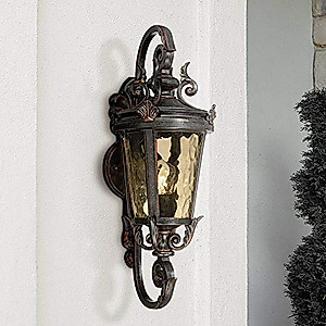 John Timberland Casa Marseille European Vintage Outdoor Wall Light Bronze French Vintage Sconce Fixture Decor for Exterior House Porch Patio Outside Deck Garage Yard Front Door Garden Home