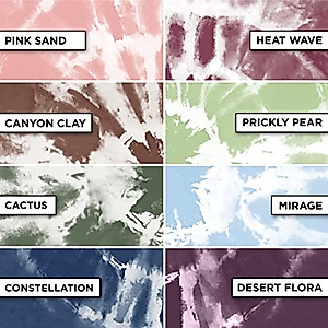 Tulip One-Step Tie-Dye Kit, Desert Colors, Easy Craft Activity, Permanent Fabric Designs, 8-Color