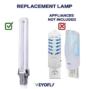VEYOFLY - 1 Replacement Lamp, Insect Trap, Insect Catcher, Indoor Fly Trap, Indoor Flea Trap, Home Safer, Mosquito & Indoor Fly Trap & Sticky Glue, Moth Fly (Device is not Included)