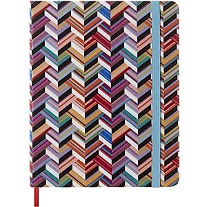 Moleskine Limited Edition 2023 Weekly Notebook Planner Missoni, 12M, Large, Zig Zag Textile, Hard Cover (5 x 8.25)