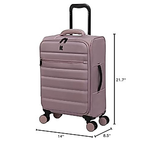 it luggage Census 22" Softside Carry-On 8 Wheel Spinner, Soft Pink, 21"