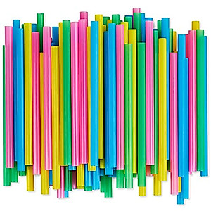 Jumbo Smoothie Straws Extra Wide - Individually Wrapped 100 Pack, BPA Free Milkshake Straw 0.47" Multi Colored Large Disposable For Boba Tea, Extra Durable Thick Restaurant Quality - by DuraHome