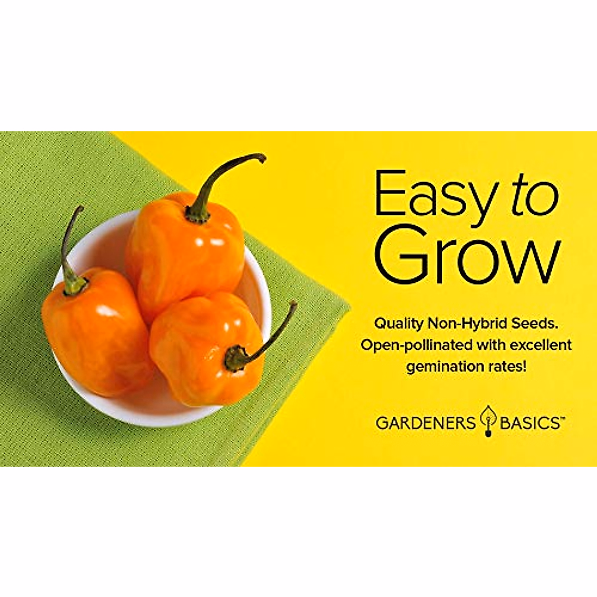 Orange Habanero Pepper Seeds for Planting Heirloom Non-GMO Hot Habanero Peppers Plant Seeds for Home Garden Vegetables Makes a Great Gift for Gardeners by Gardeners Basics