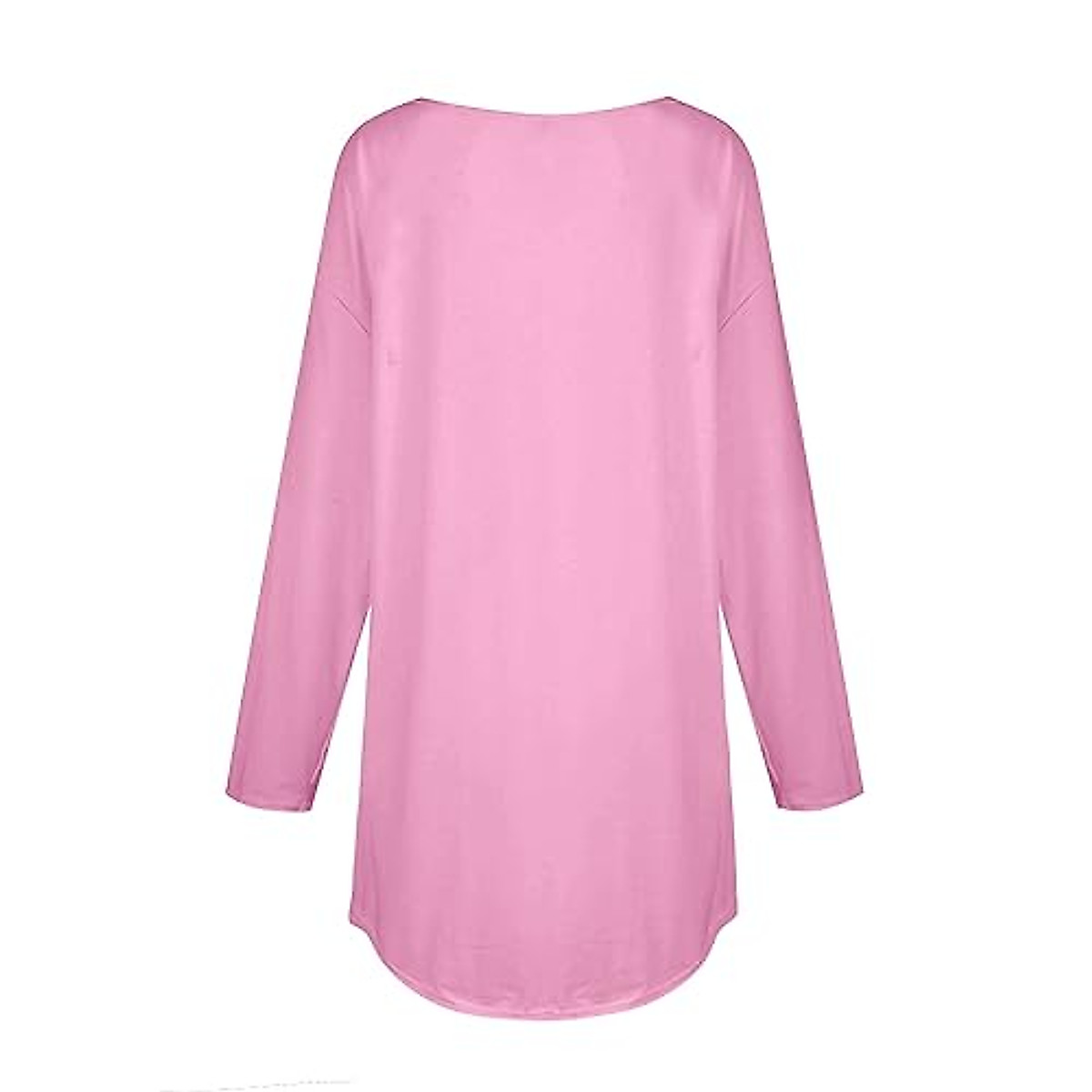 Shirts for Women Womens Workout Clothes Womens Long Sleeve Tops Y2k Hoodie Wedding Guest Dresses for Women Long Sleeve Square Neck Long Sleeve Top Womens Fall top（1-Pink,XX-Large）