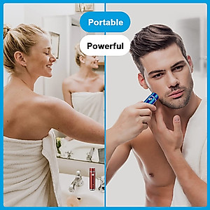 SUPRUS Women’s USB Rechargeable Electric Shaver for Face Beard Mustache Arm Leg Armpit Bikini LED Battery Display Cordless (1, Red)