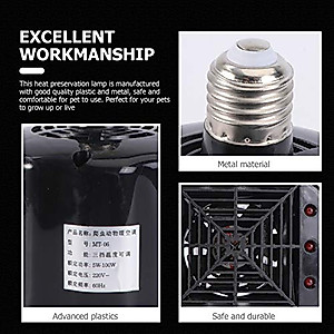 YARDWE Reptiles Reptile Heat Emitter Safe Chicken Coop Heater Livestock Heat Warm Light Cultivation Heating Lamp for Farm Animal Poultry Cat Dog Reptile Style Poultry Heat Lamp