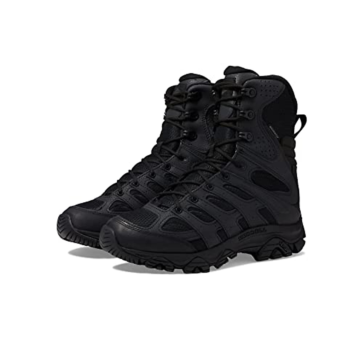 Merrell Men's Moab 3 Tactical 8" Zip Waterproof Military Boot, Black, 11