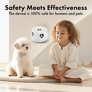 DigiMax 360° Rodent Repellent Mice Repellent Indoor ultrasonic Plug in with 5 Ultrasonic Speakers USB & Battery Powered Pest Control Basement Warehouse Storage Office Home (1 pc)