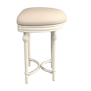 Hillsdale Furniutre Cape May Vanity Stool, Matte White