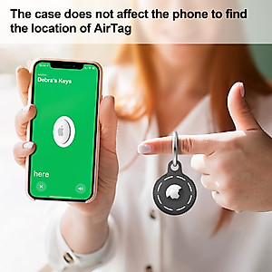 Migeec Silicone Protective Case for AirTag with Sound Holes and Keychain Hook Strap, Safety Anti-Lost Portable - Pack of 2 (Black)