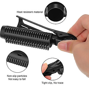6 Pieces Natural Fluffy Hair Clip Volumizing Hair Root Clip Naturally Fluffy Clamp Rollers Hair Styling Tools for Women Girls (Black)