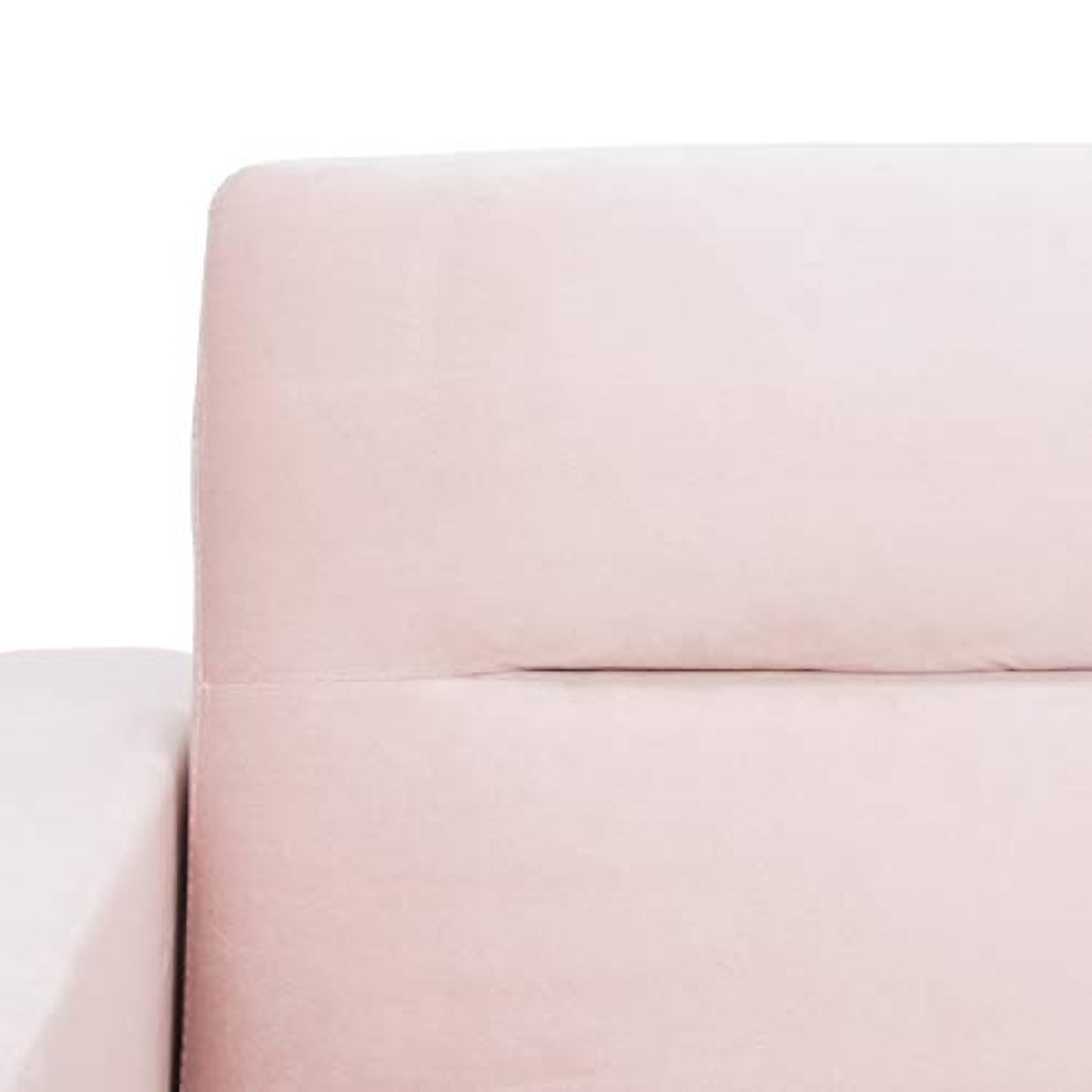 Safavieh Home Tribeca Glam Blush Velvet and Brass Foldable Sofa Bed