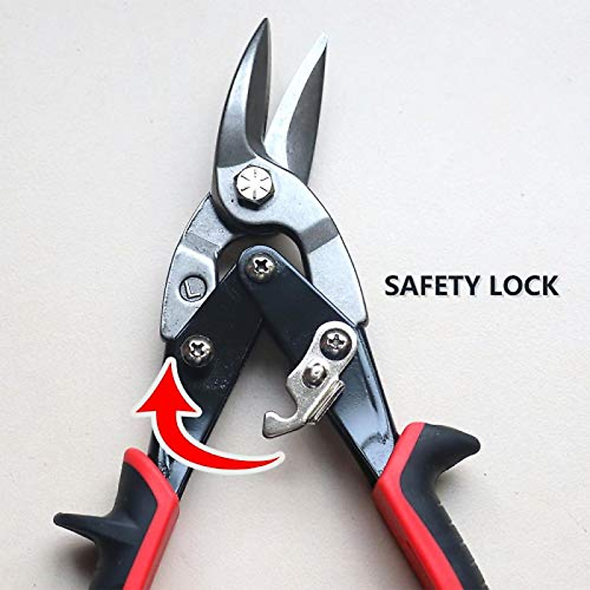 Metal Shears Aviation Snip Set 3 Pack Tin Snips Cutters - Left, Right and Straight Metal Cutting Shears - Snips for Sheet Metal -Cutting Pliers Snip